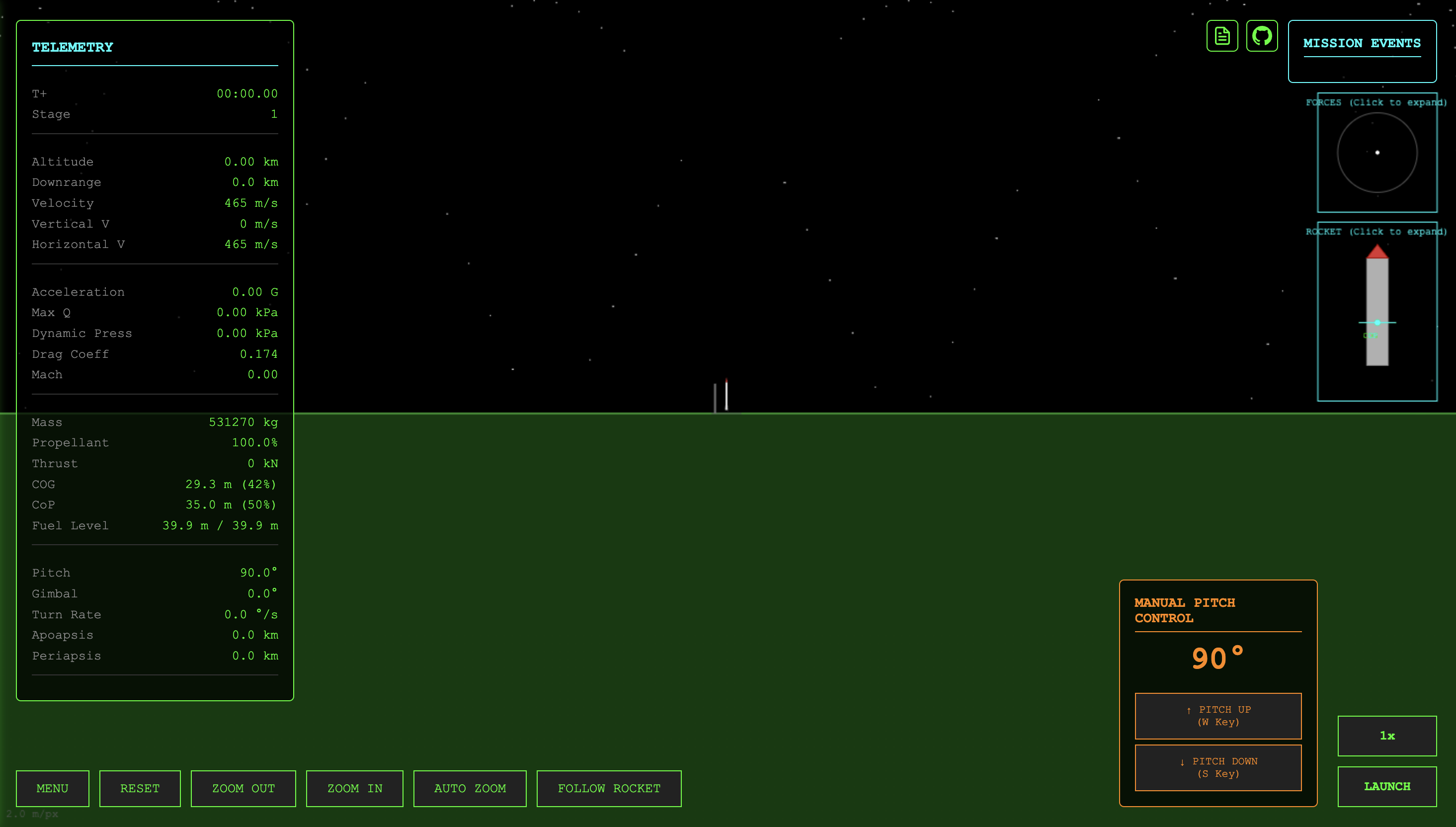 Rocket Launch Simulation | Free Online Orbital Mechanics Simulator